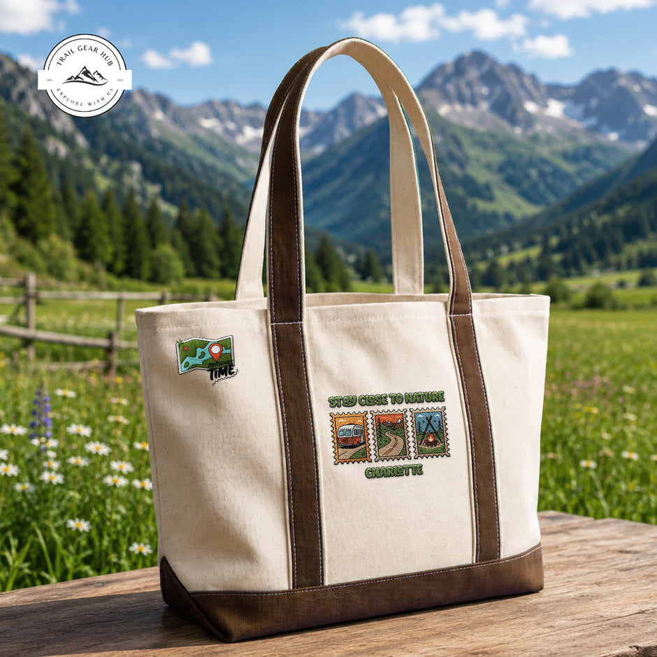 Personalized Embroidered Canvas Tote Bag – Trail Gear Hub